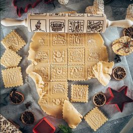 CHRISTMAS SQUARE Rolling Pin, Embossing Rolling Pin | PersonalLucky.com