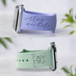 Stay a While Heavily Meditated Engraved YOGA Watch Band | PersonalLucky.com